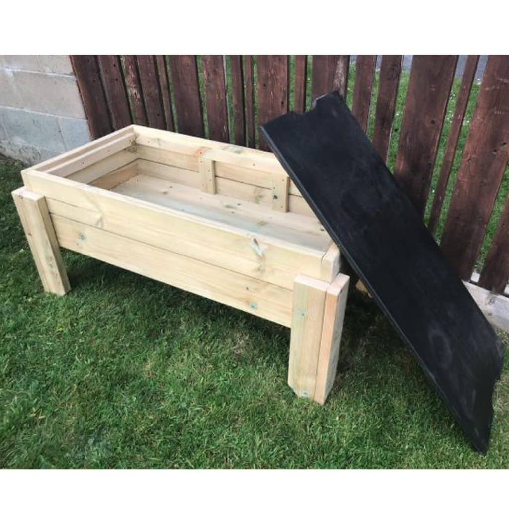 Raised Sandpit with Chalkboard Lid - Designs For Education
